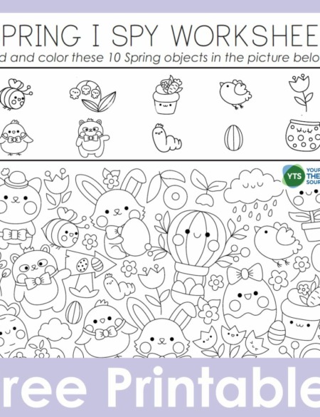 Spring I Spy Worksheet - Free - Your Therapy Source