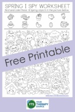 Spring I Spy Worksheet - Free - Your Therapy Source