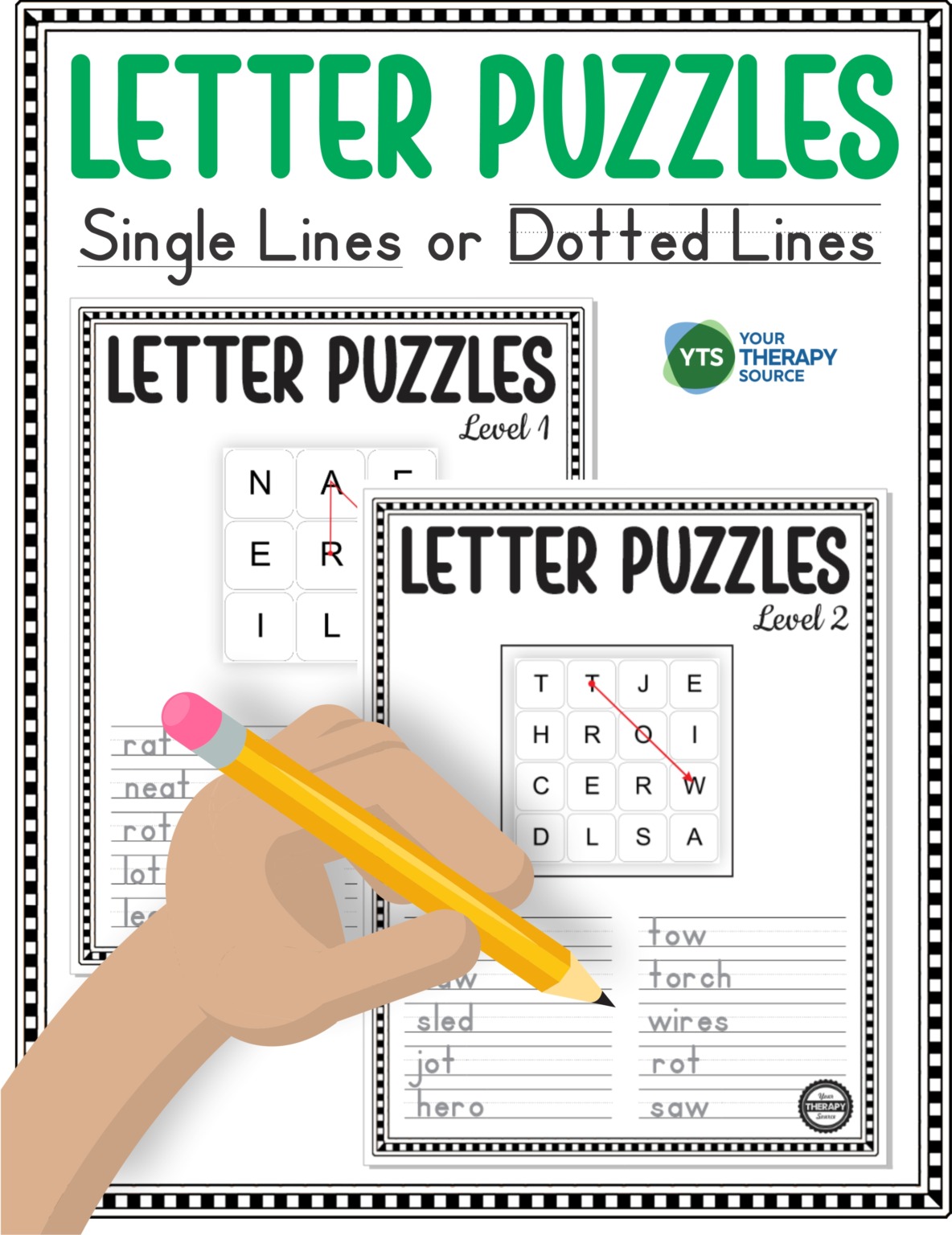 Letter Grid Puzzles - Your Therapy Source