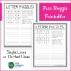 Boggle Printables to the Rescue! - Your Therapy Source