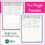 Boggle Printables to the Rescue! - Your Therapy Source