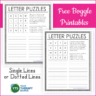 Boggle Printables to the Rescue! - Your Therapy Source