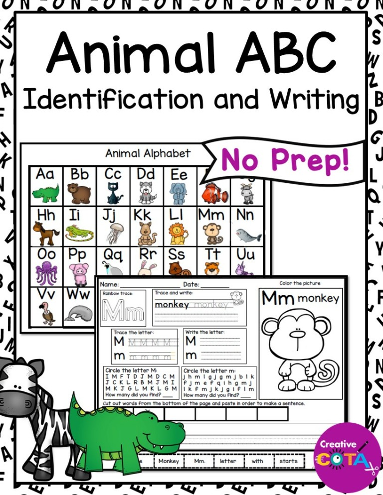 Animal ABC Worksheets - Your Therapy Source