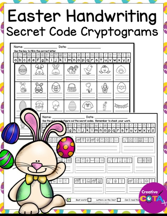 Easter Cryptogram Packet Your Therapy Source