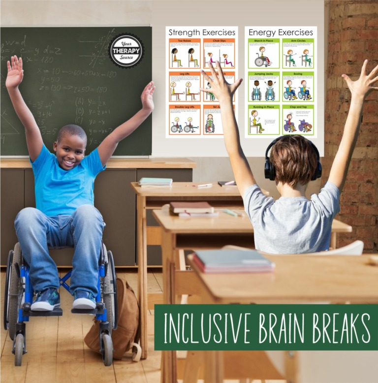 PRINTED Chair Exercises For Kids Posters - Your Therapy Source