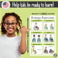 PRINTED Chair Exercises For Kids Posters - Your Therapy Source