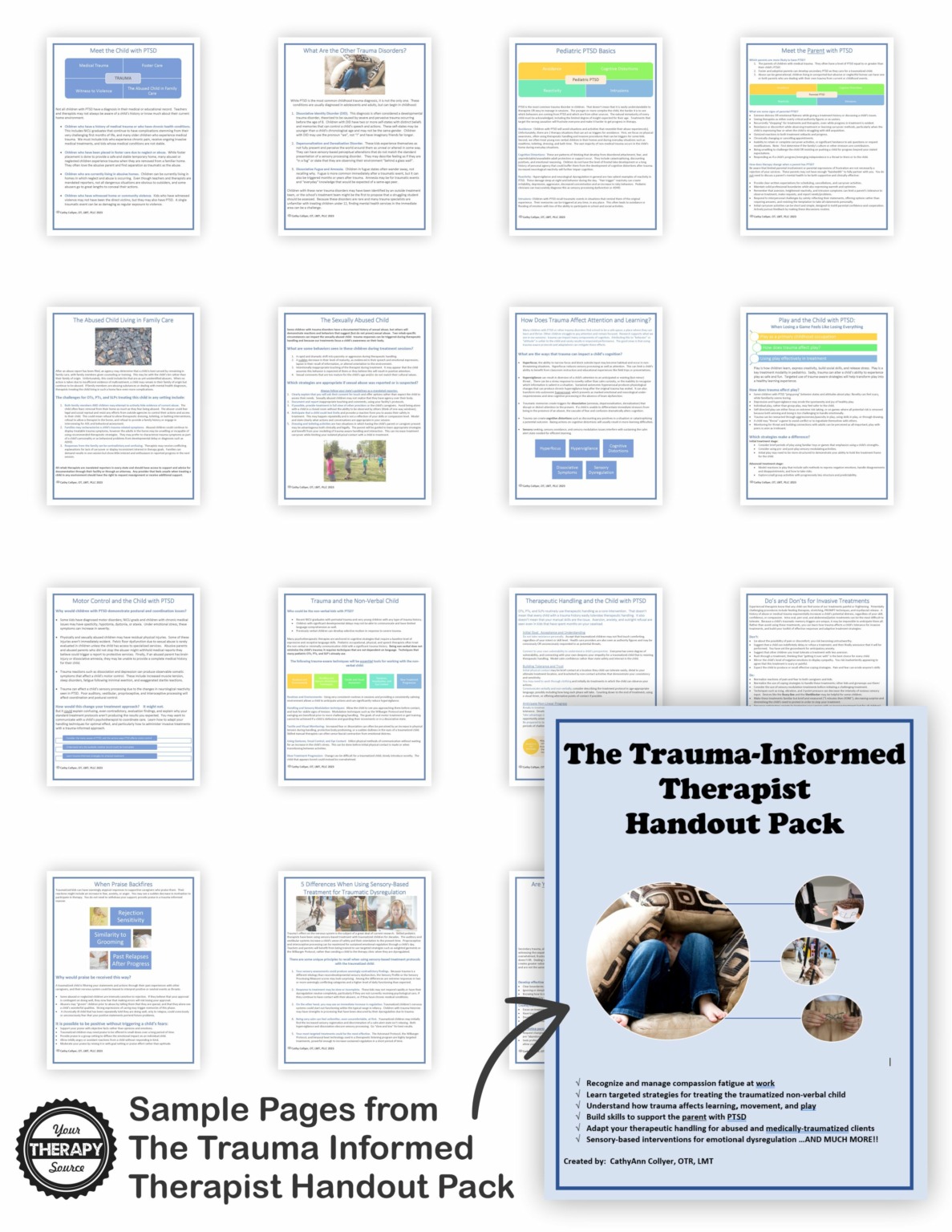 Trauma-Informed Therapist Handout Pack - Your Therapy Source
