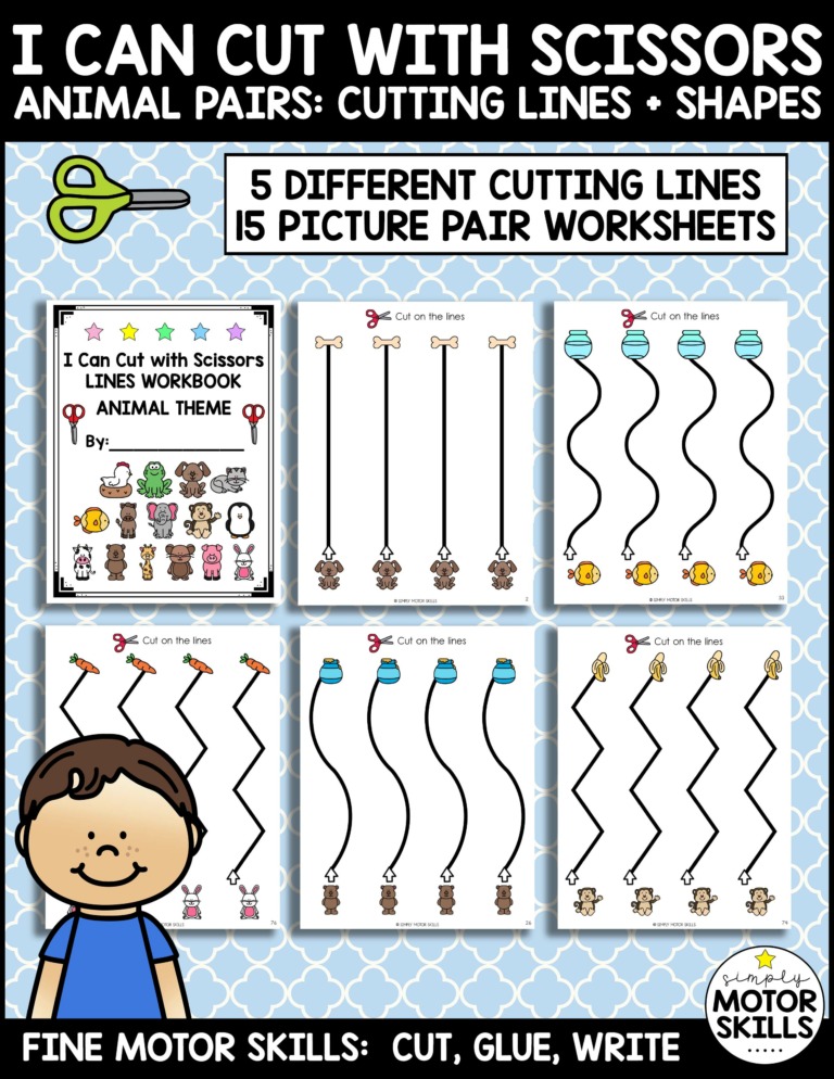 Animal Cutting Lines and Shapes - Your Therapy Source