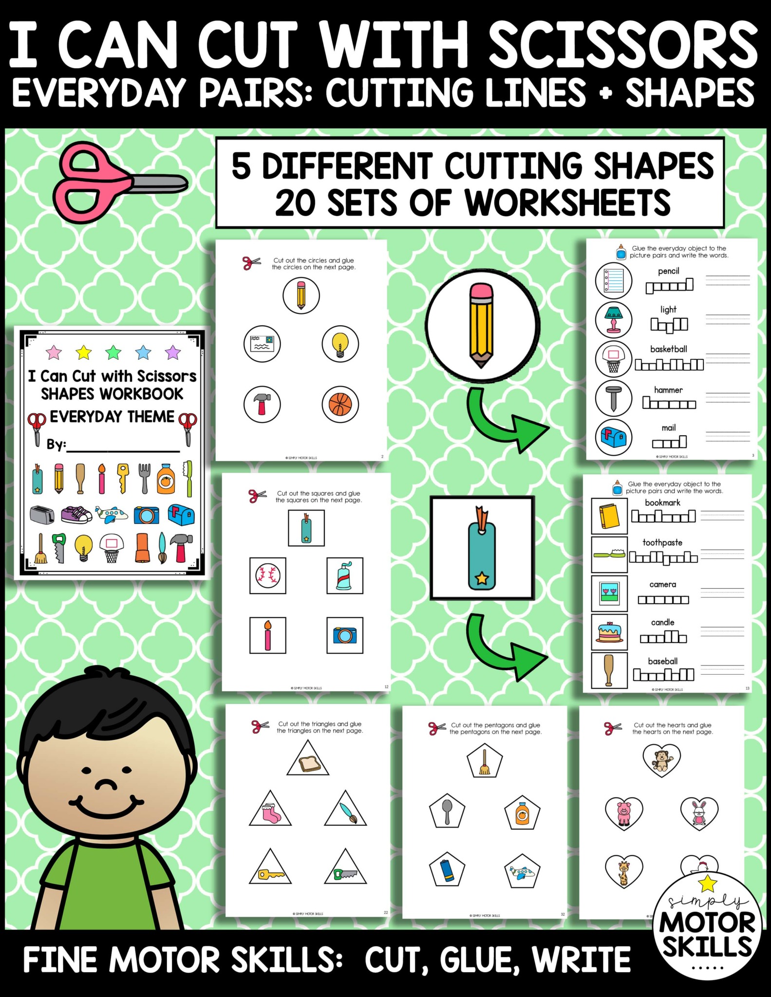 Everyday Objects Cutting Lines and Shapes - Your Therapy Source