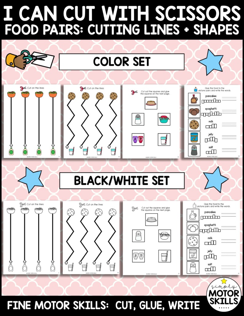 Food Cutting Lines & Shapes - Your Therapy Source
