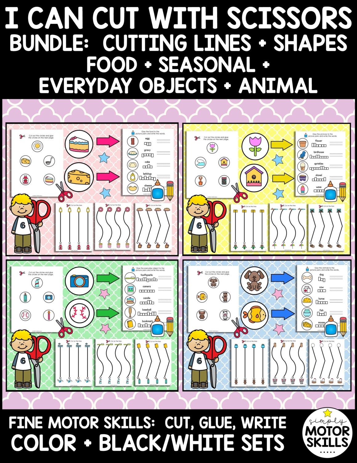 Cutting Lines and Shapes BUNDLE - Your Therapy Source