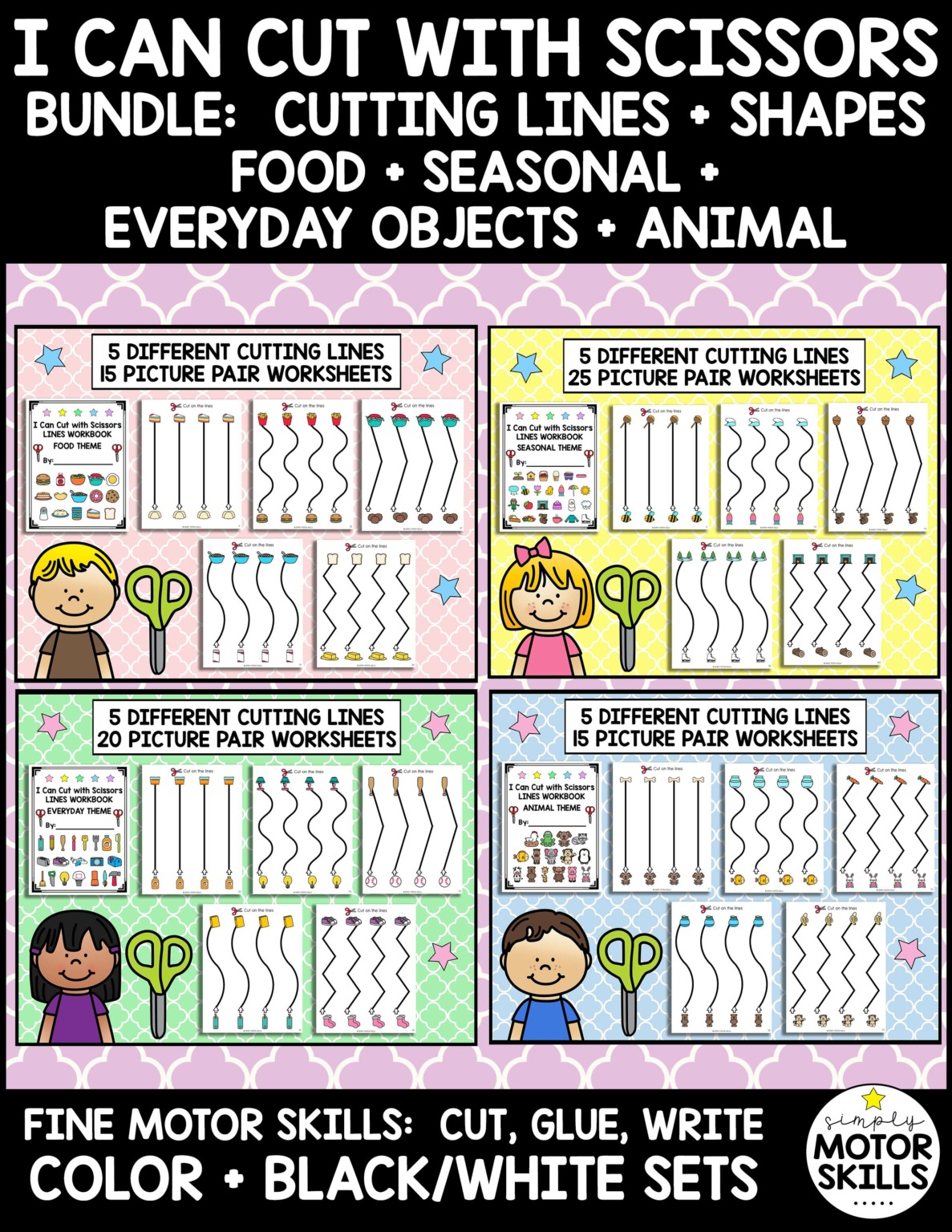 Cutting Lines and Shapes BUNDLE - Your Therapy Source