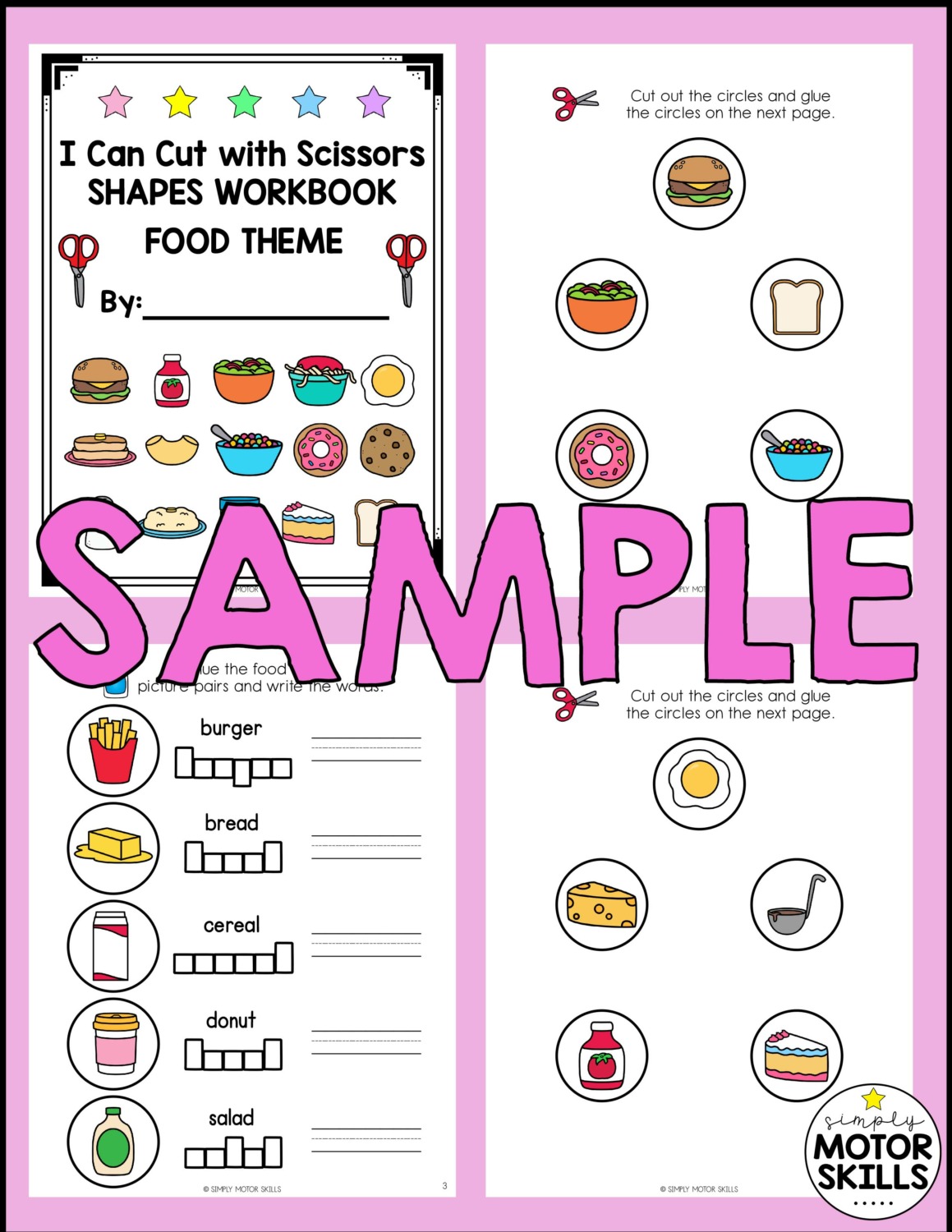 Food Cutting Lines & Shapes - Your Therapy Source
