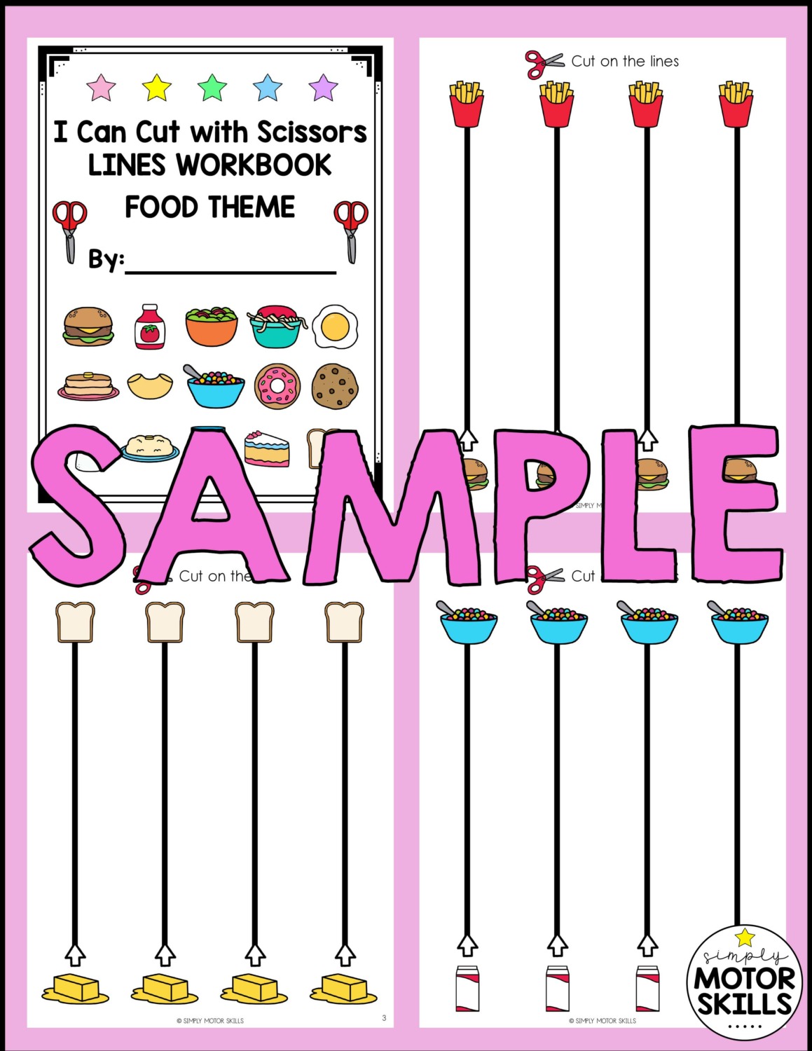 Food Cutting Lines & Shapes - Your Therapy Source