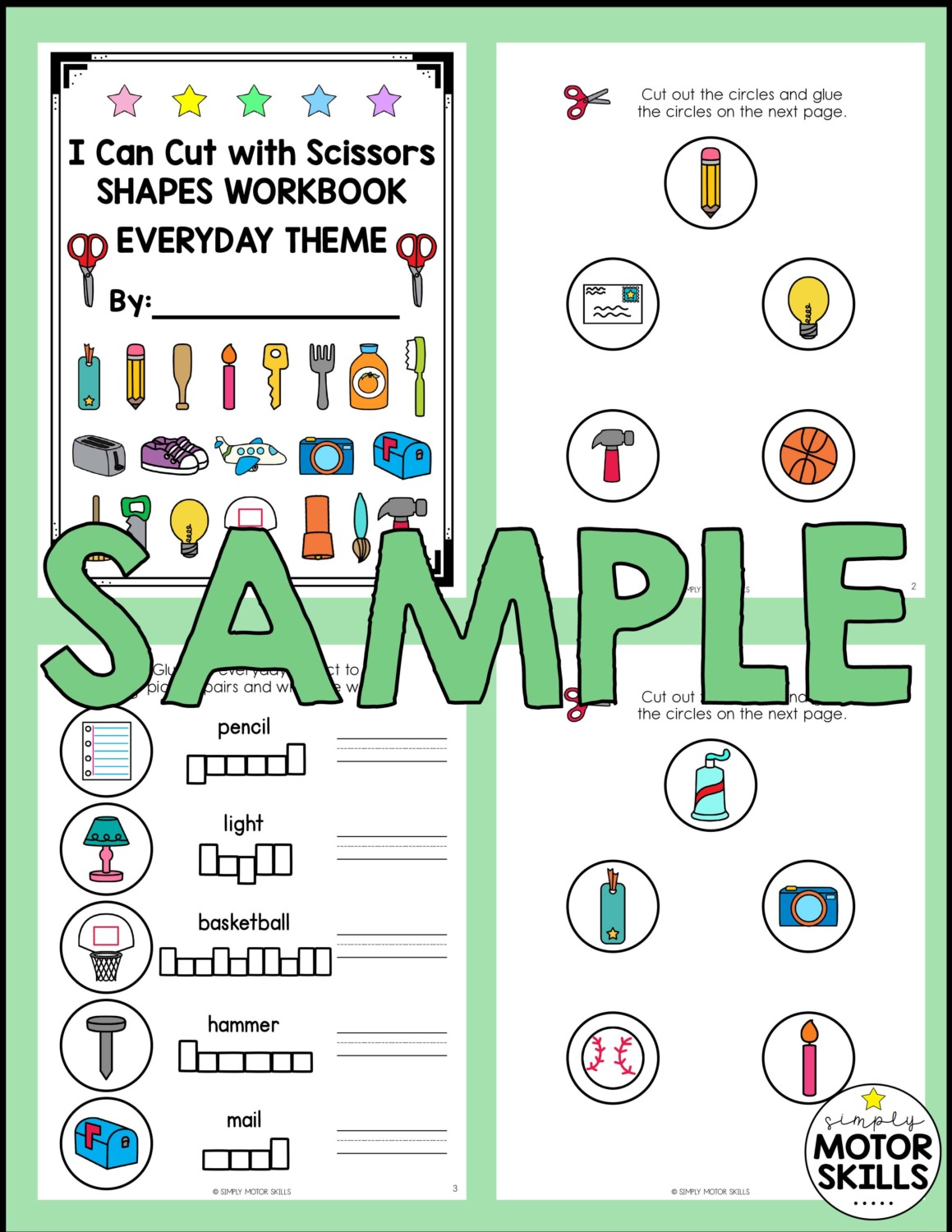 Everyday Objects Cutting Lines and Shapes - Your Therapy Source