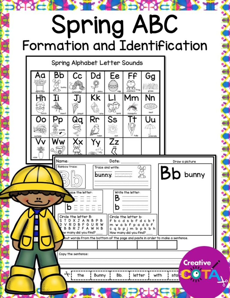 Spring Themed ABC Worksheet Packet - Your Therapy Source