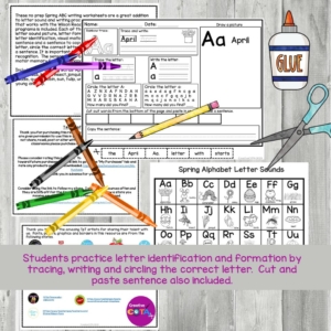 Spring Themed ABC Worksheet Packet - Your Therapy Source