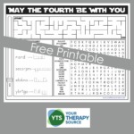 May the Fourth Be With You Printable - FREE - Your Therapy Source