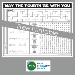 May the Fourth Be With You Printable - FREE - Your Therapy Source