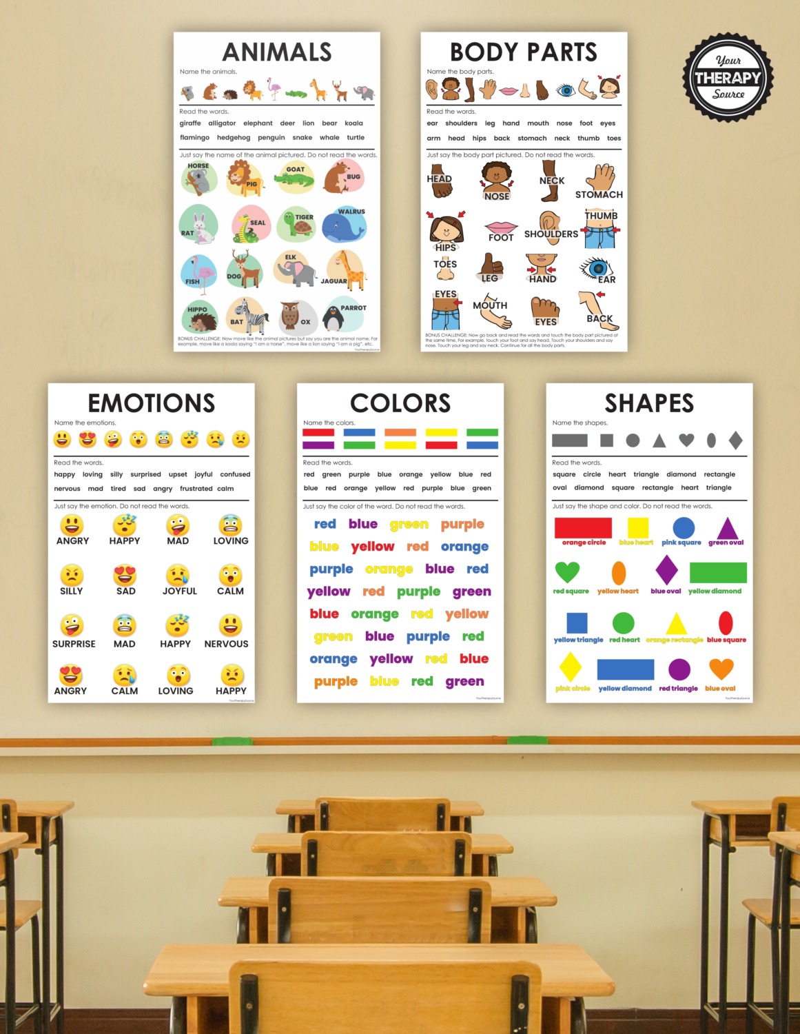 Brain Training Posters PRINTED Version - Your Therapy Source