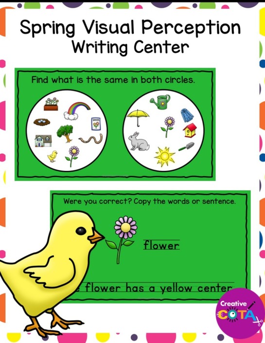 Spring Match and Write - Your Therapy Source