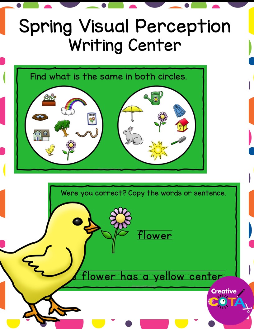 Spring Match and Write - Your Therapy Source