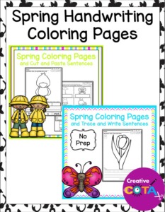 Spring Color and Write - Your Therapy Source