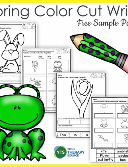 Spring Color Cut Write Free Sample Pages - Your Therapy Source