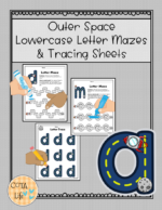 Outer Space Letters Tracing and Mazes - Your Therapy Source