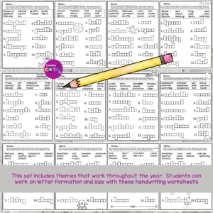 Letter Box Handwriting for the Entire Year - Your Therapy Source