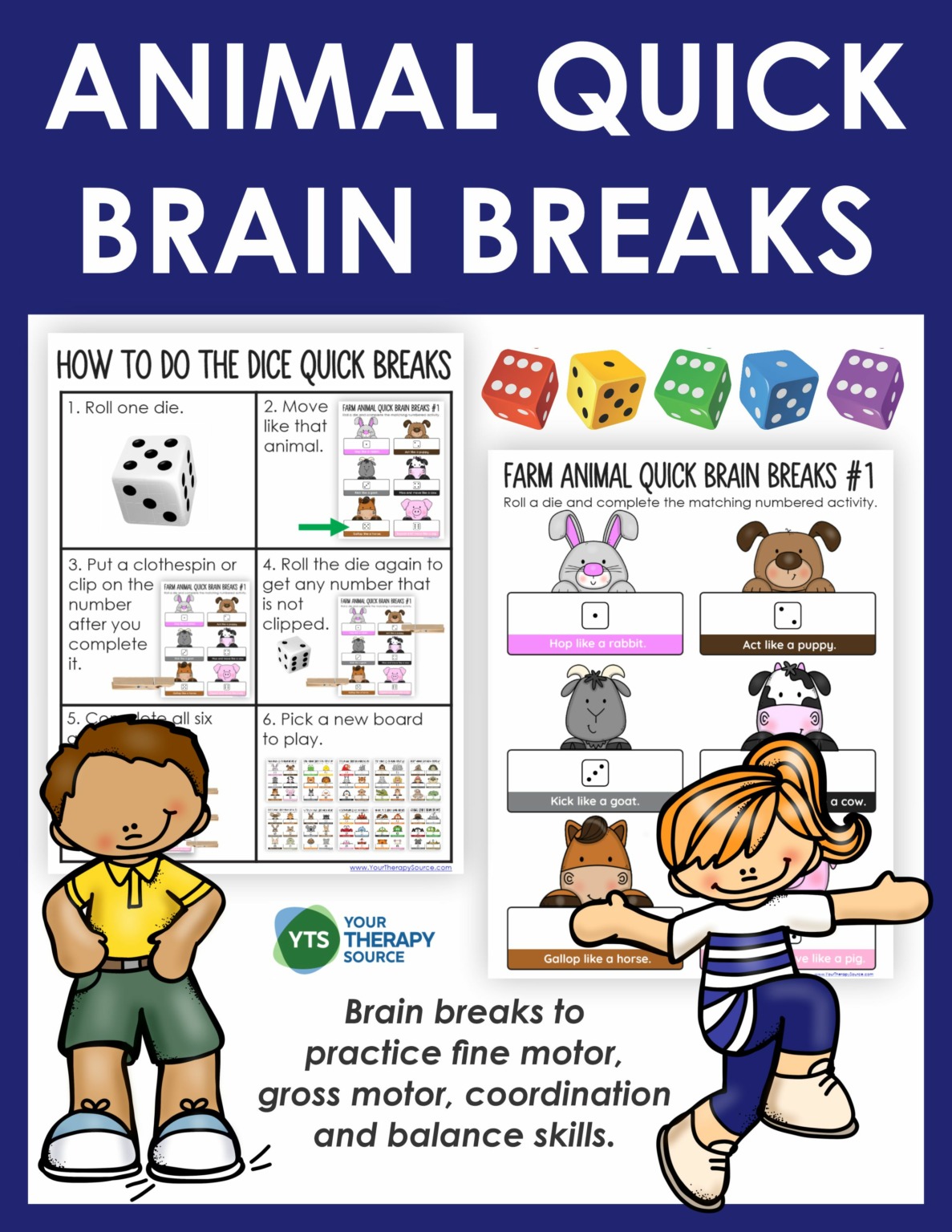 Animal Quick Brain Breaks - Your Therapy Source