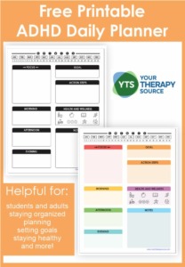 Printable ADHD Daily Planner Template - FREE - Your Therapy Source