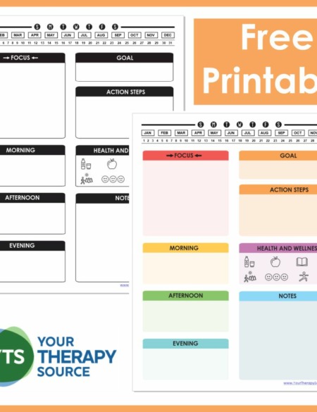Printable ADHD Daily Planner Template - FREE - Your Therapy Source
