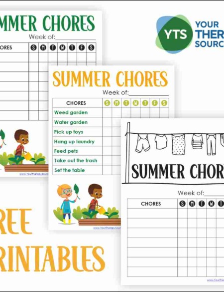 Summer Chore Chart Free Printable - Your Therapy Source