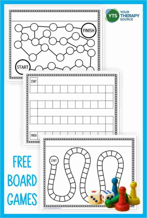 Game Board Printable - FREE - Your Therapy Source