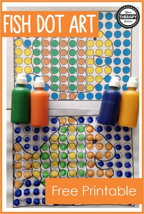 Fish Dot Art Free Printable - Your Therapy Source