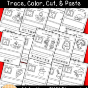 Woodland Animal Alphabet Trace Color Cut Paste - Your Therapy Source