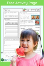 Watermelon Worksheet FREE Printable - Your Therapy Source