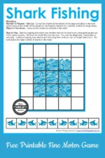 Shark Fine Motor Game - Free Printable - Your Therapy Source