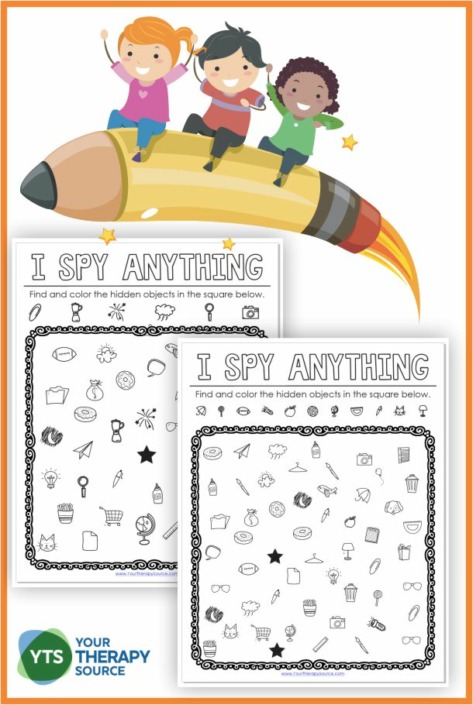 I Spy Worksheet Free Printable - Your Therapy Source