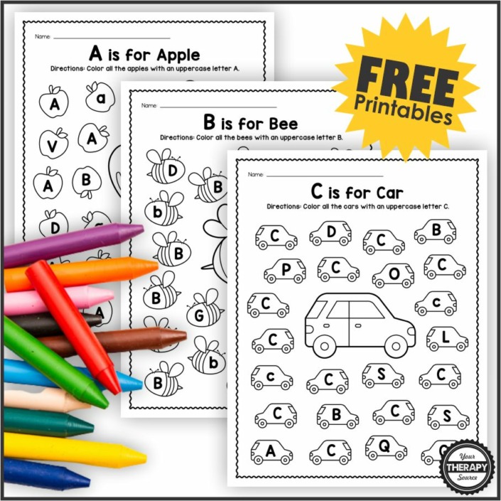 Visual Perception Activities - Free Printables - Your Therapy Source
