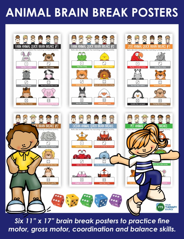 Animal Dice Games Posters - Your Therapy Source