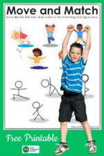 Physical Education Worksheet - Move and Match - Your Therapy Source
