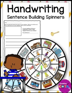 Spin a Sentence Handwriting Activity - Your Therapy Source