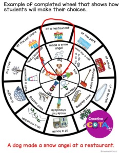 Spin a Sentence Handwriting Activity - Your Therapy Source