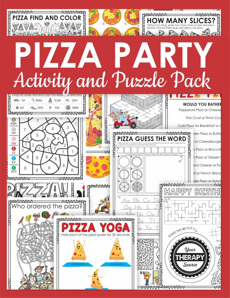 Pizza Activity Packet - Your Therapy Source