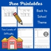 Back to School Worksheet - Free Printable Packet - Your Therapy Source