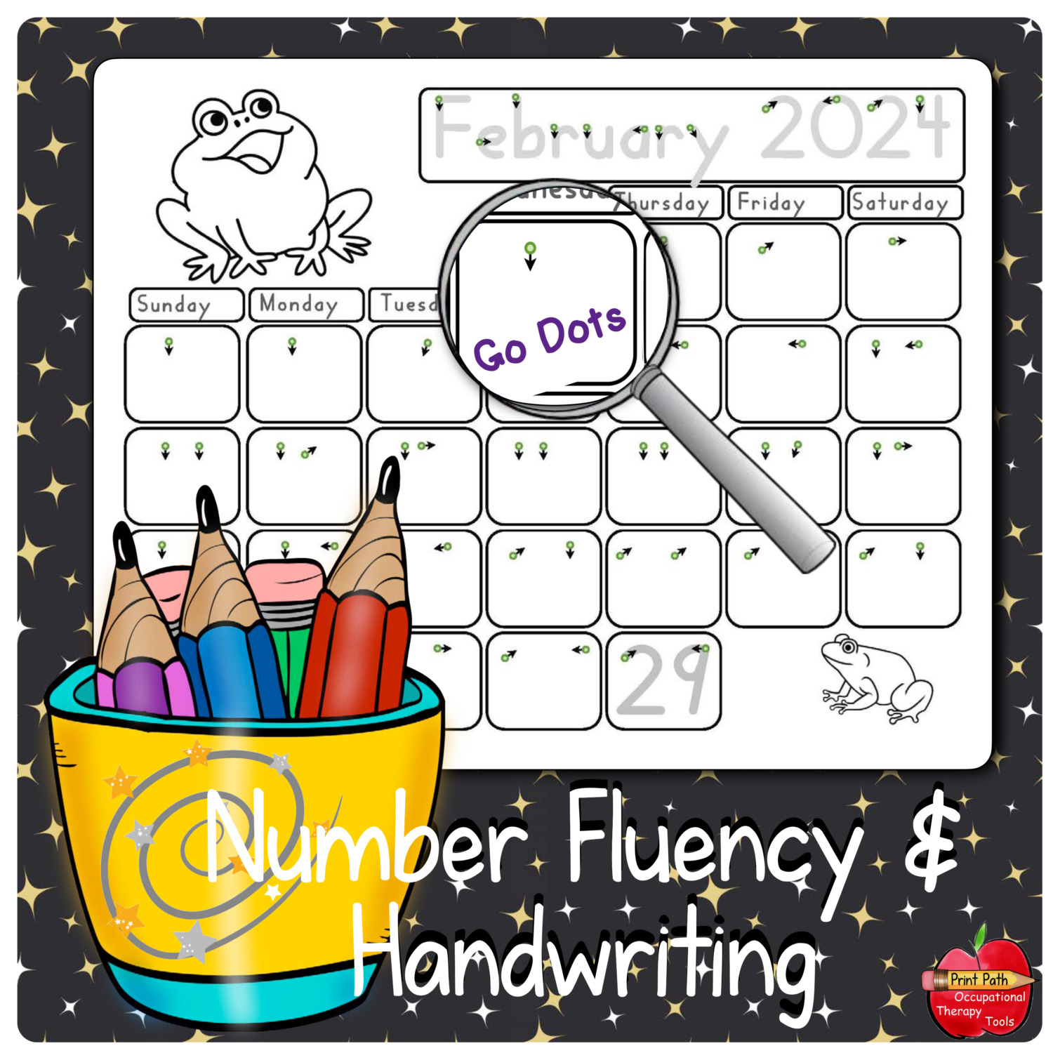 Blank and Traceable Calendars 2023 2024 - Your Therapy Source