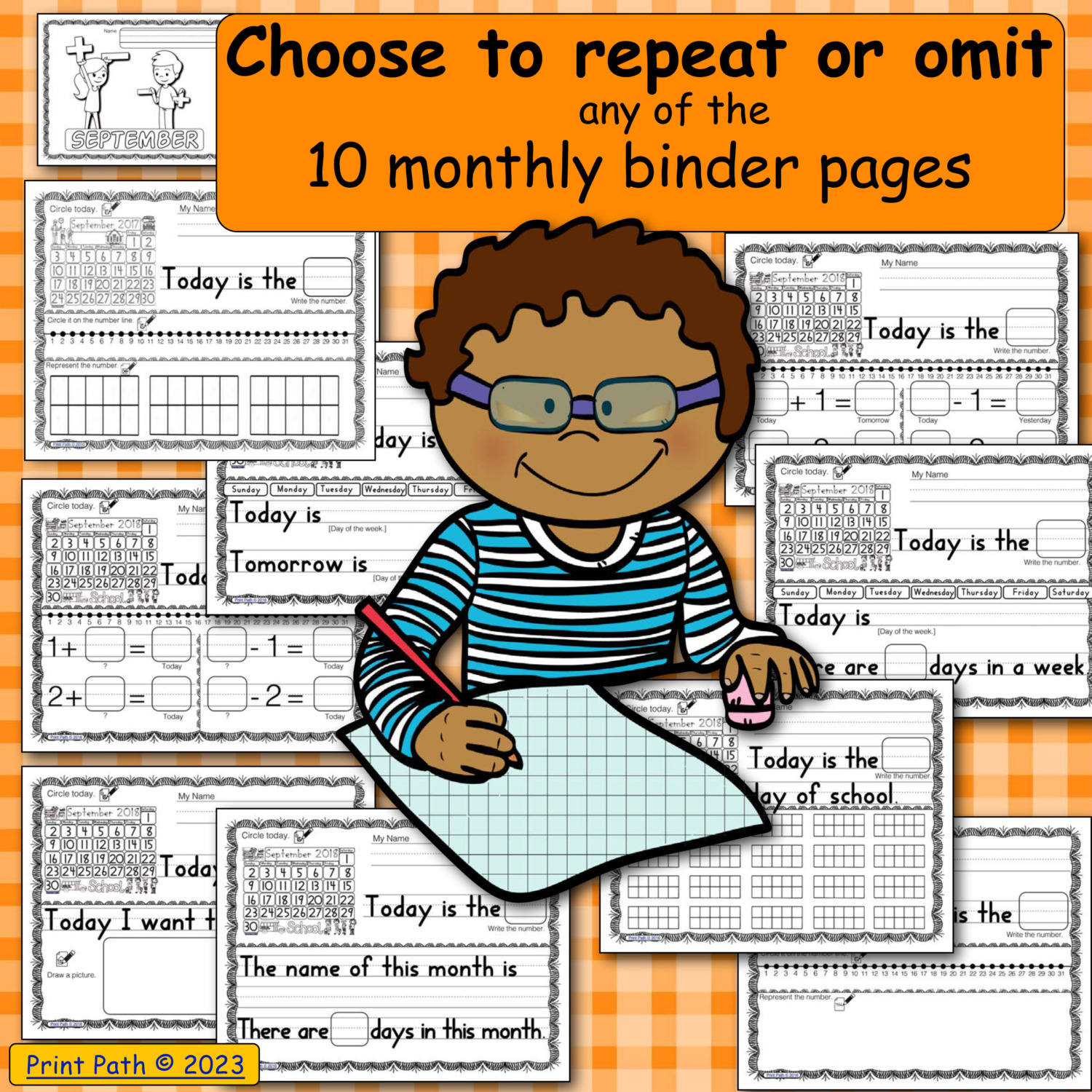 Blank and Traceable Calendars 2023 2024 - Your Therapy Source