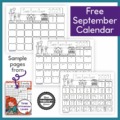 September 2023 Calendar Worksheet Free Printable - Your Therapy Source